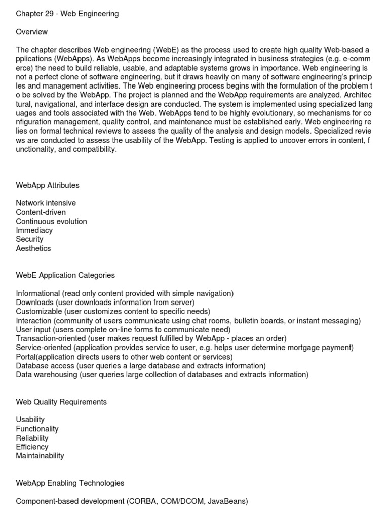 Web Engineering | PDF | Web Application | World Wide Web