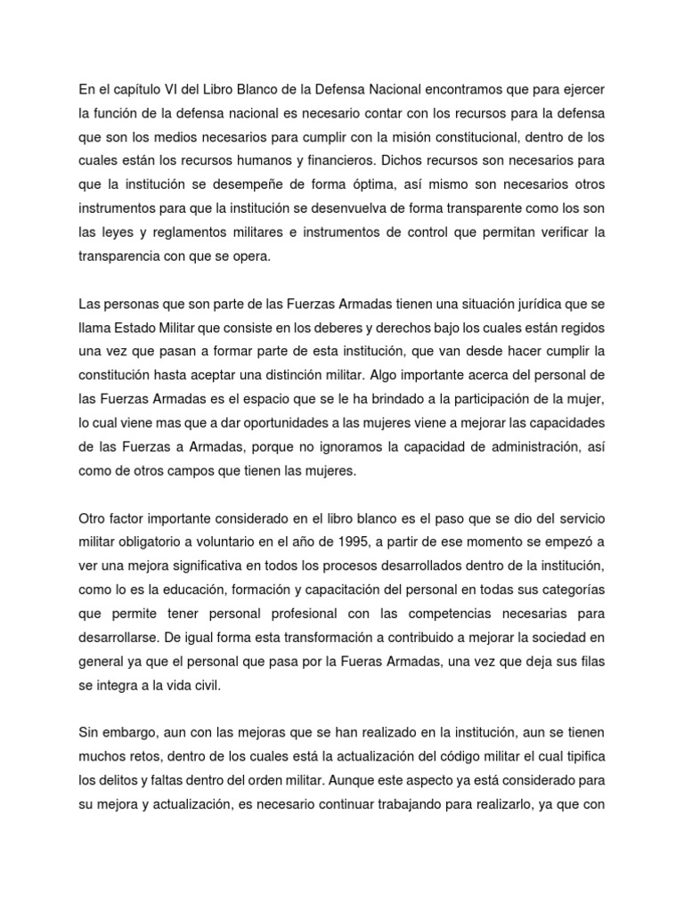 Ensayo Libro Blanco PDF | PDF | Presupuesto | Gestión de recursos humanos