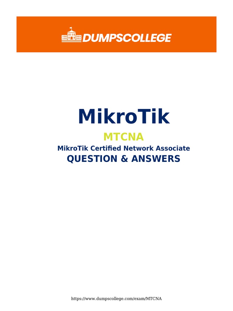 MTCNA Question Bank: MikroTik Certified Network Associate Exam Prep | PDF