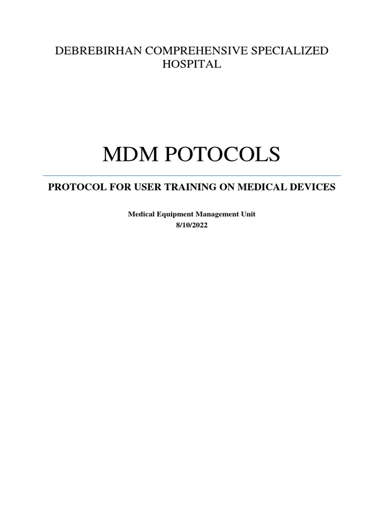 10 Protocol for Training on Medical Devices.pdf | PDF