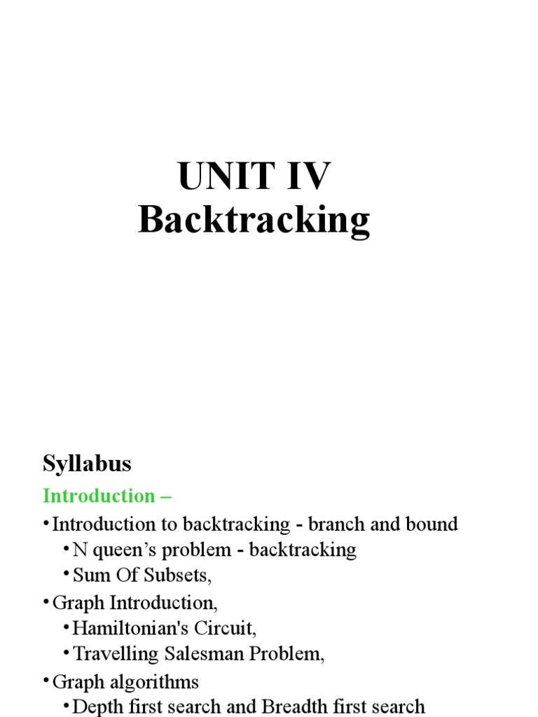Unit Iv - Daa | PDF | Vertex (Graph Theory) | Theoretical Computer Science Unit Iv - Daa | PDF | Vertex (Graph Theory) | Theoretical Computer Science