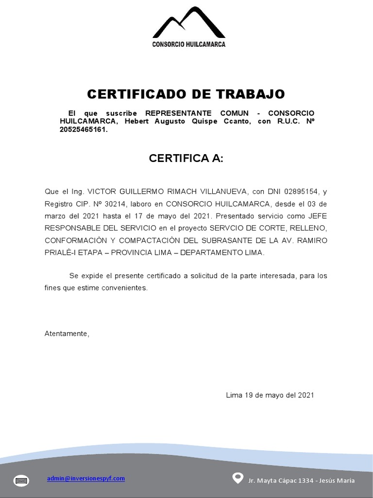 Modelo Certificado | PDF