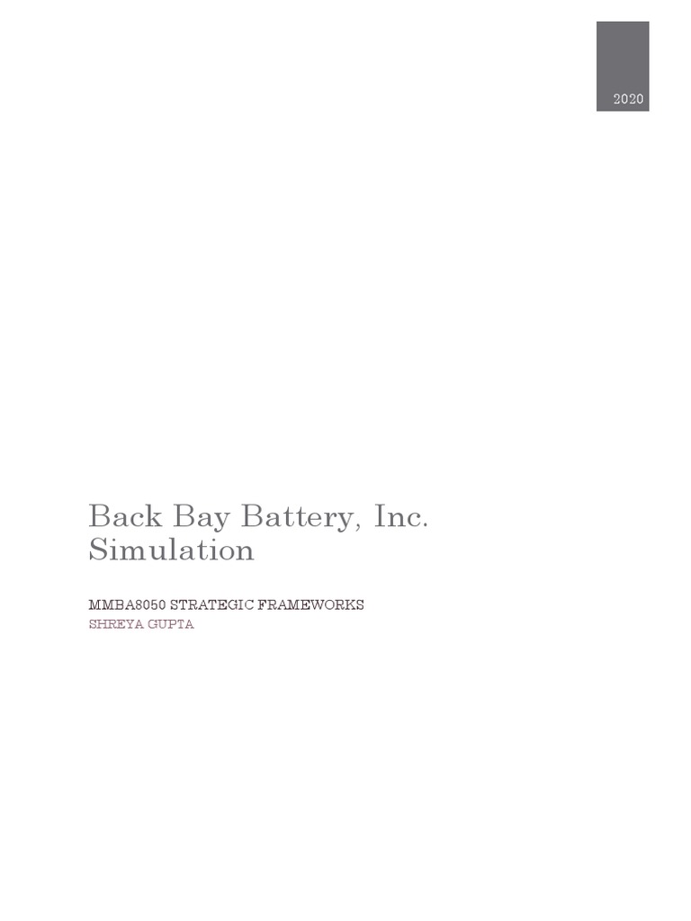 Back Bay Battery Strategic Innovation Analysis | PDF | Profit ...