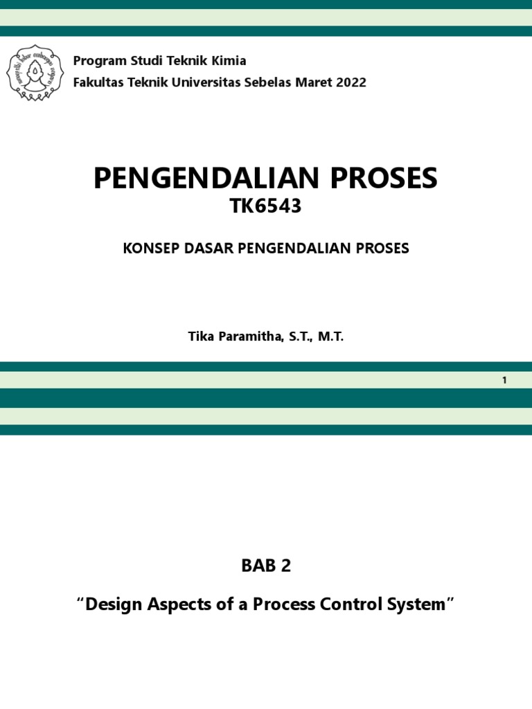 Konsep Dan Sistem Pengendalian Proses PDF | PDF
