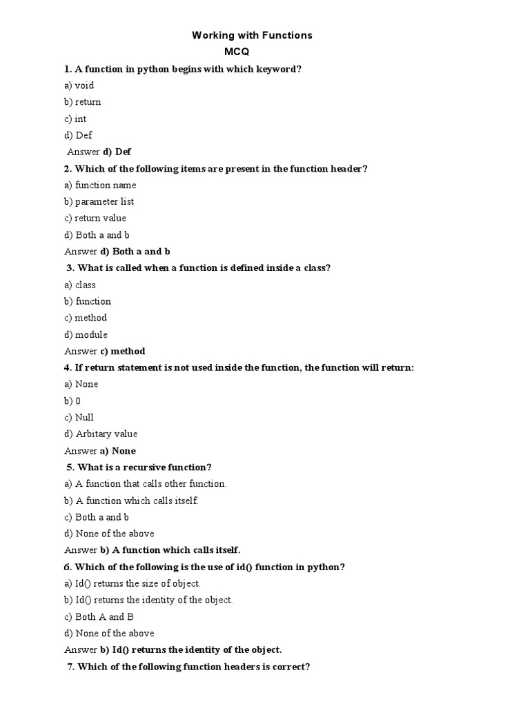 Working With Functions Download Free Pdf Parameter Computer Programming Computer Programming 0224