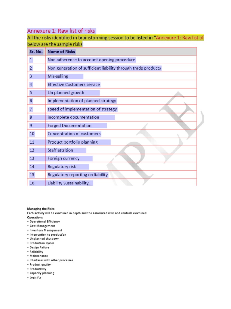 Production Risk Study | PDF | Inventory | Risk