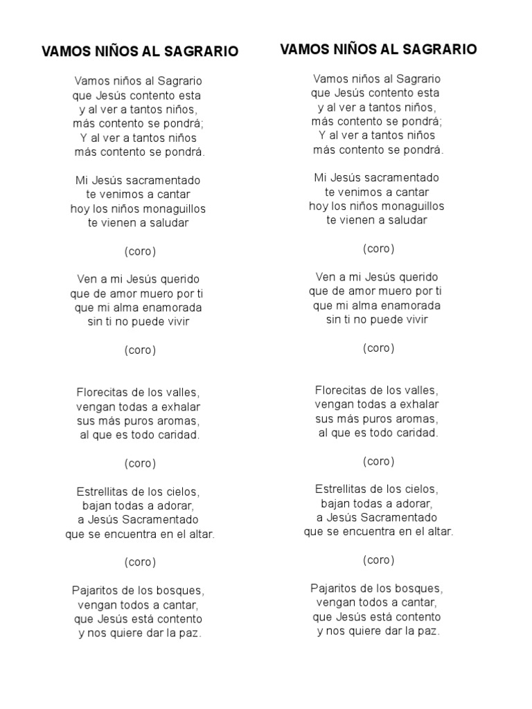 vamos niños al sagrario.pptx | PDF