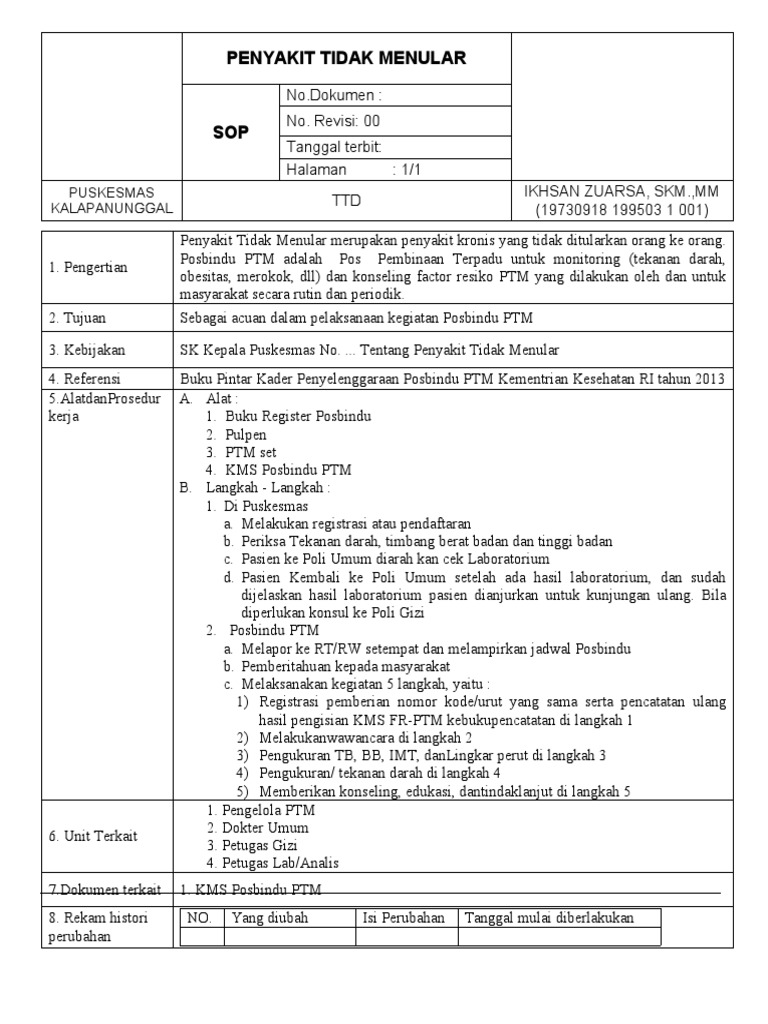 4514 SOP PTM S | PDF