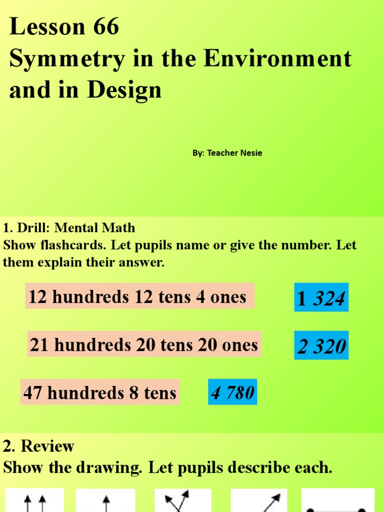 Symmetry Lesson for Young Learners | PDF