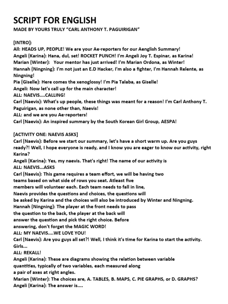 English Script | PDF