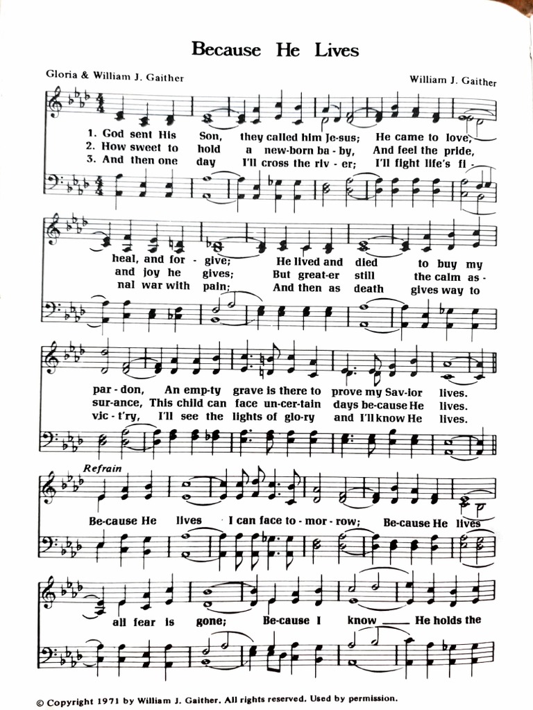 804 Because He Lives PDF | PDF