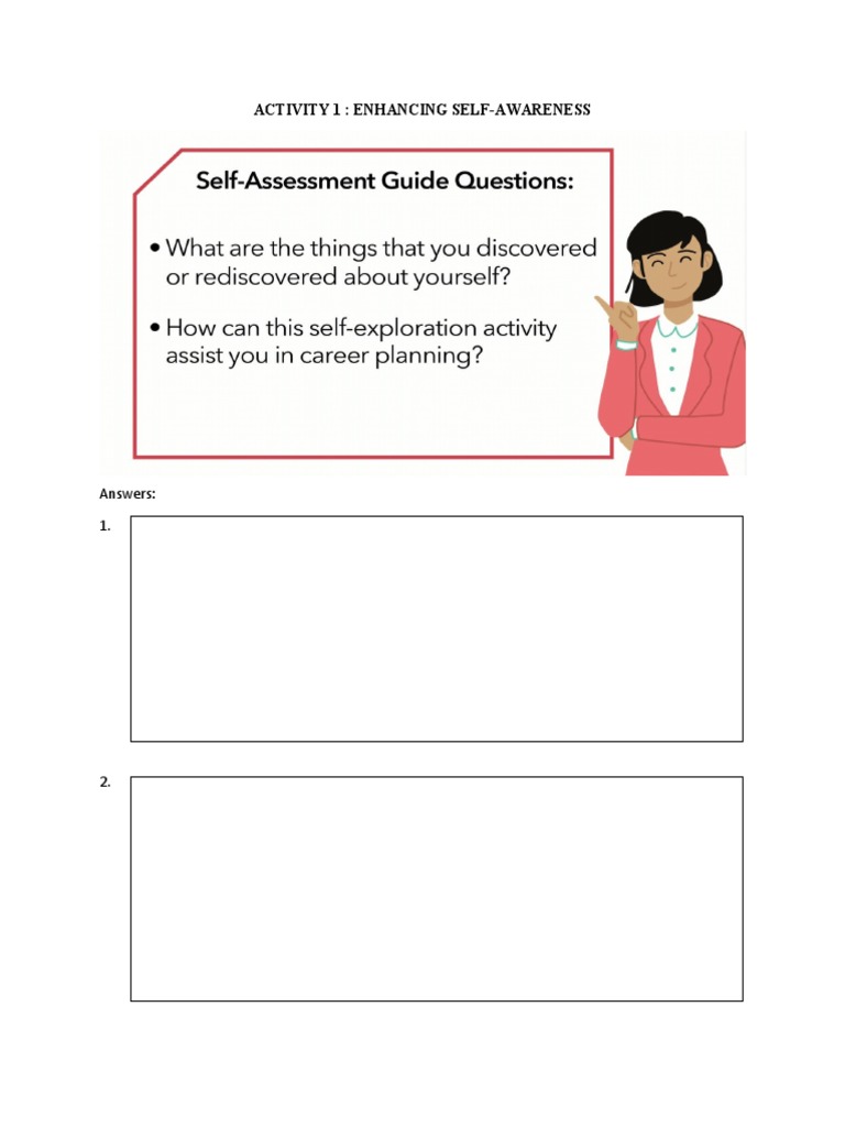 Activity 1 Enhancing Self Awareness | PDF