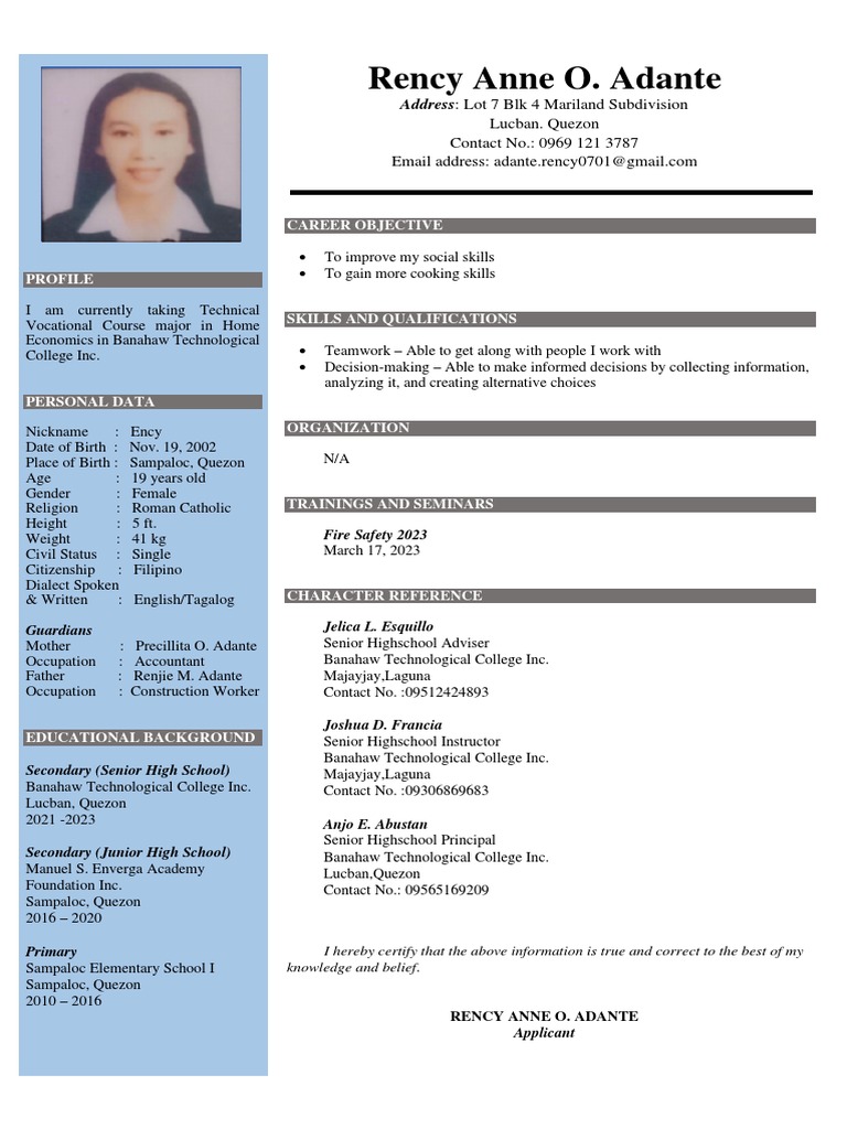 Rency Resume PDF | PDF