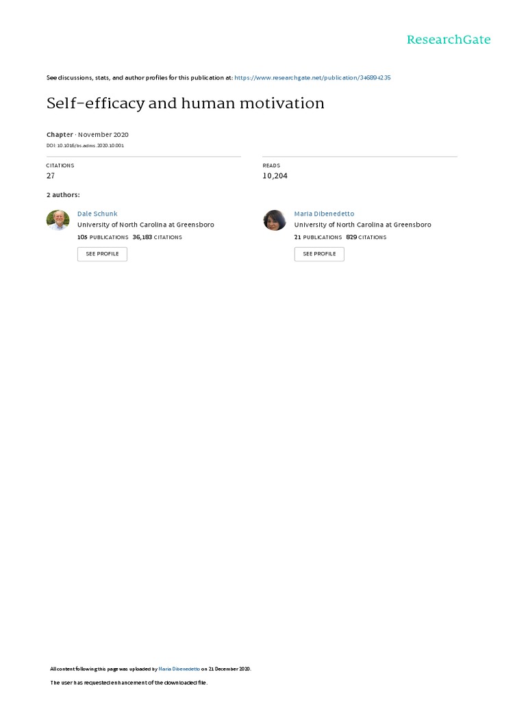 Understanding the Influential Role of Self-Efficacy in Human Motivation ...
