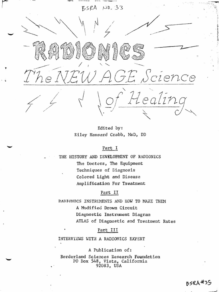 Radionics and The New Age PDF | PDF | Switch | Homeopathy