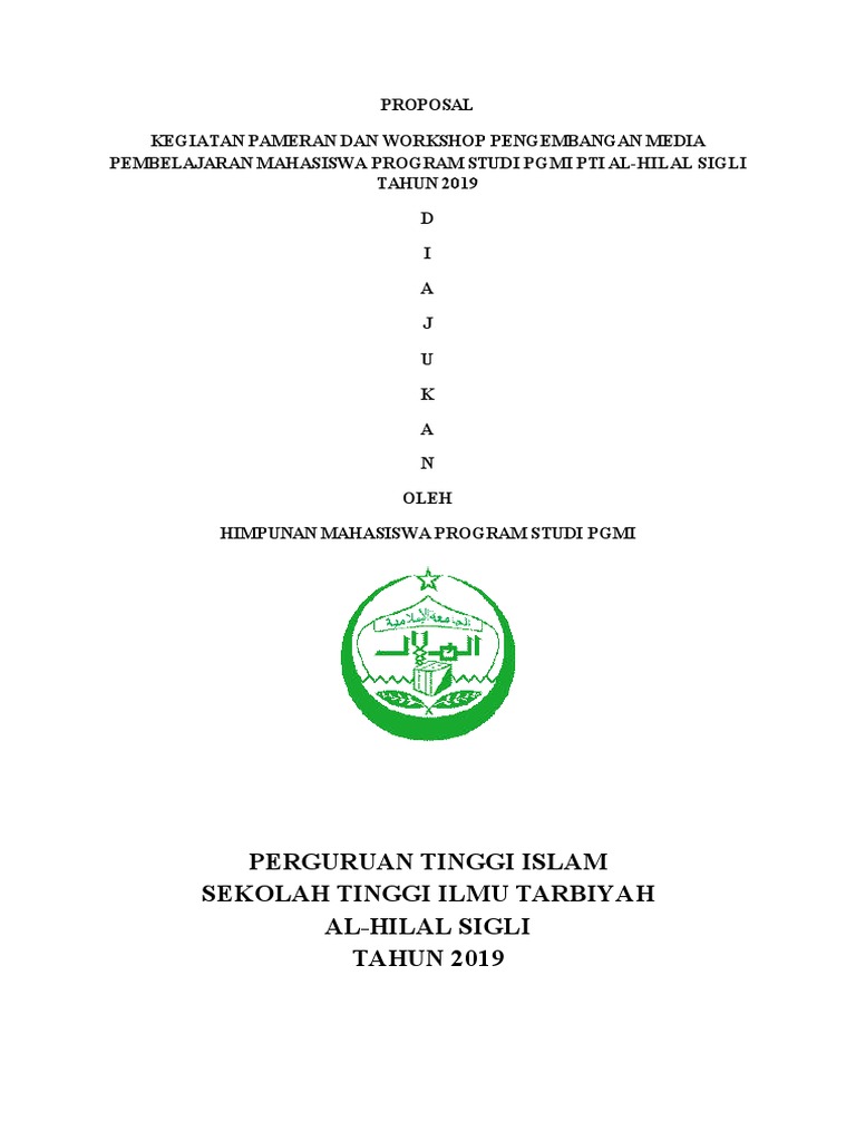 Proposal Kegiatan Pgmi PDF | PDF