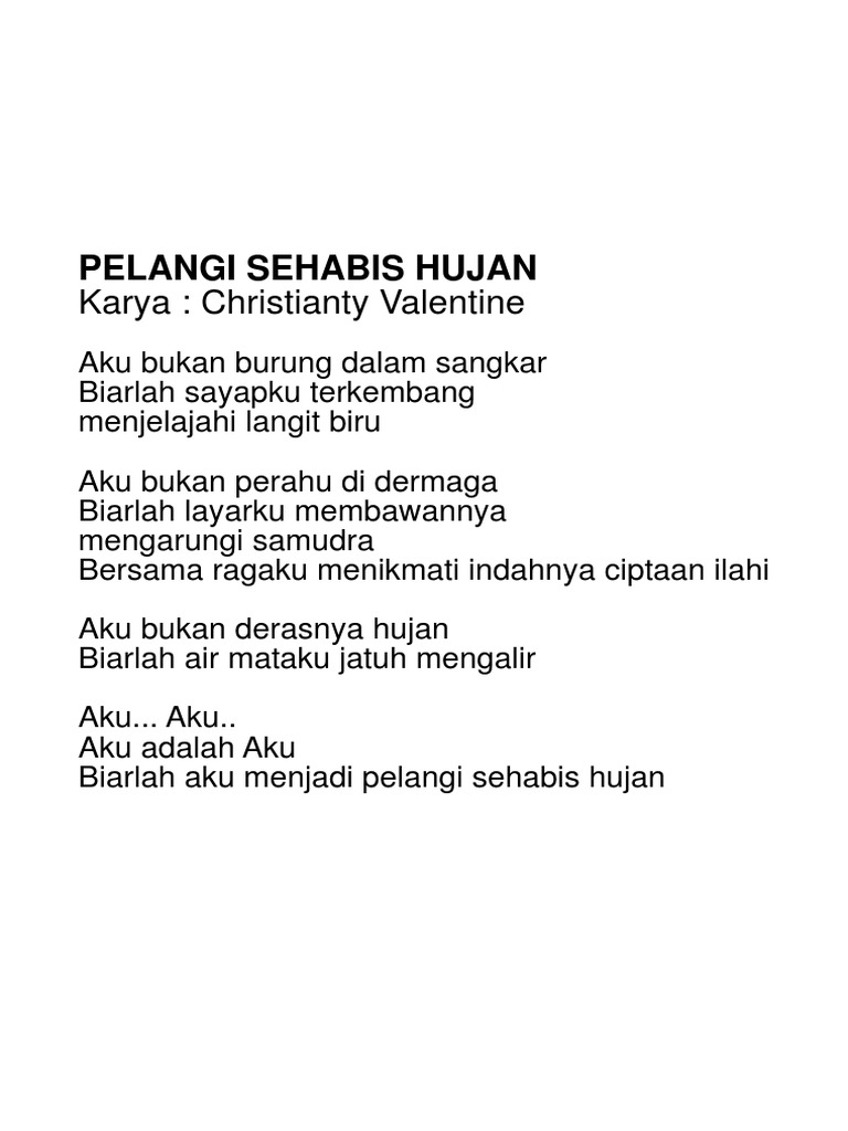 Puisi: Pelangi Sehabis Hujan | PDF
