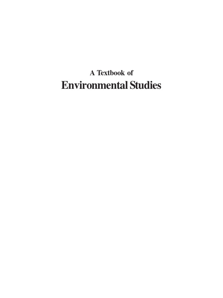 Environmental Studies Textbook Overview | PDF | Science & Mathematics