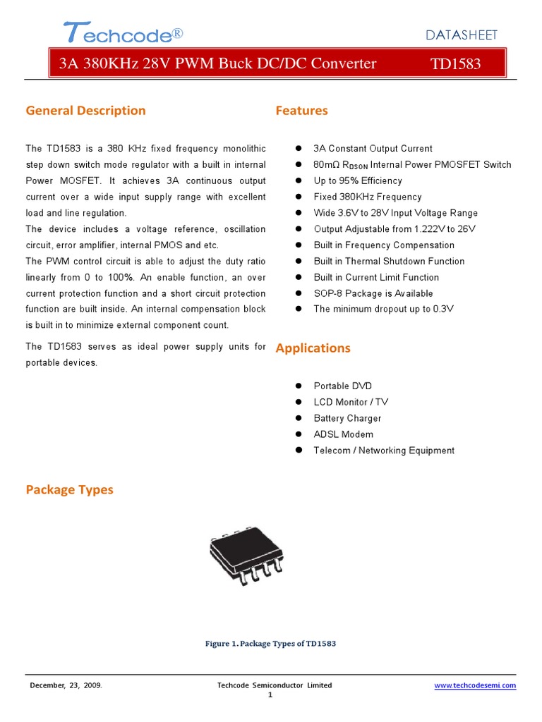 TD1583 R58 R56 Buck Coverter PDF | PDF