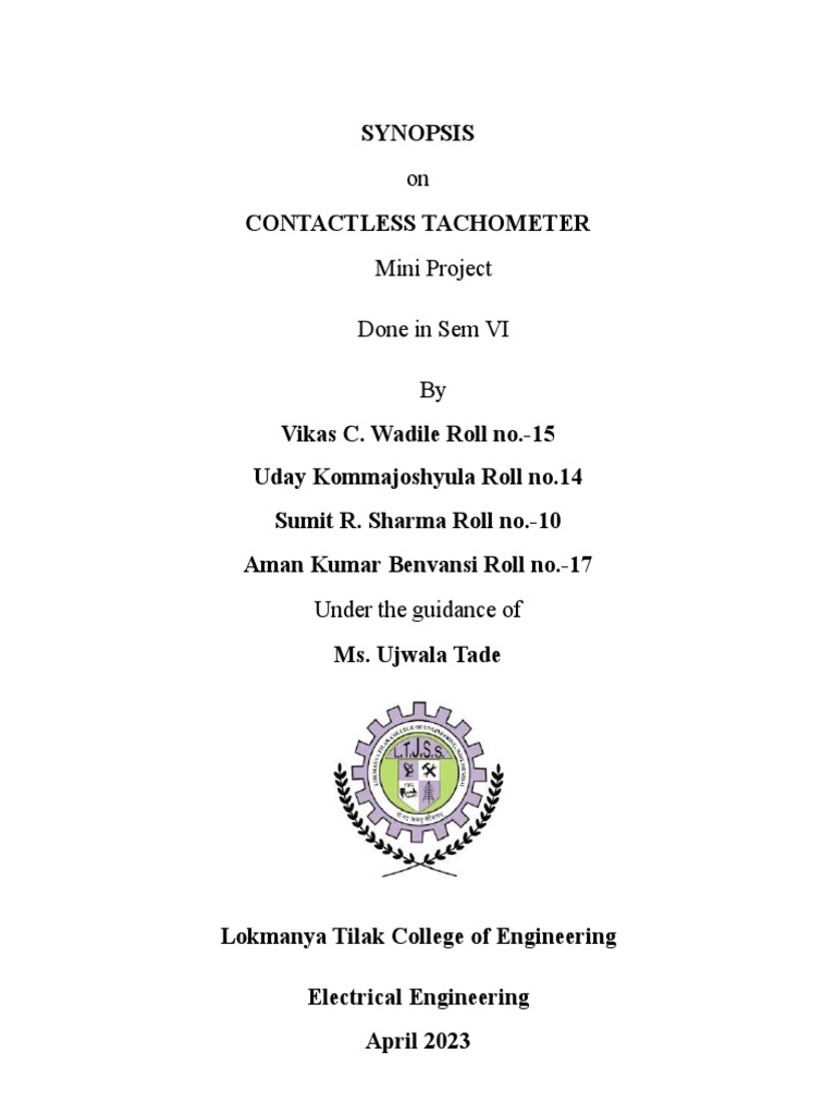 2B Mini Project Report 22-23 Arduino Based Tachometer 4 PDF | PDF