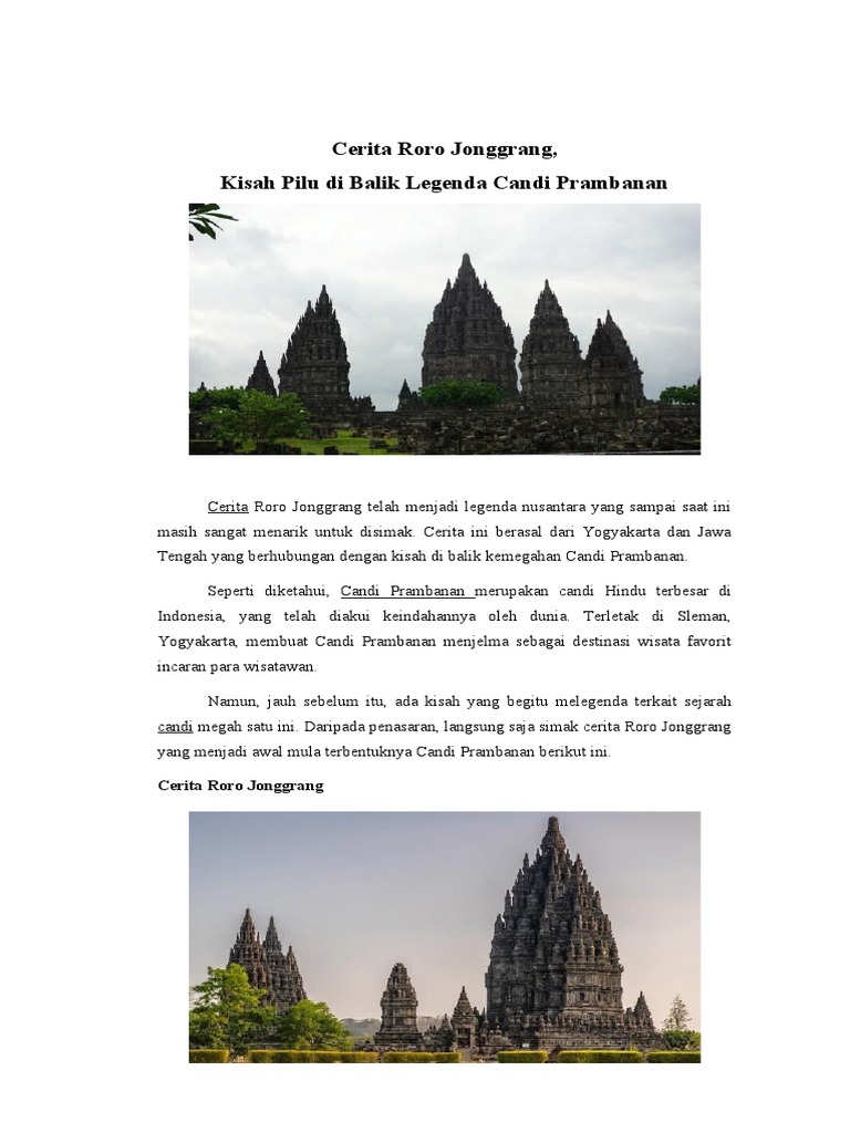 Cerita Roro Jonggrang | PDF