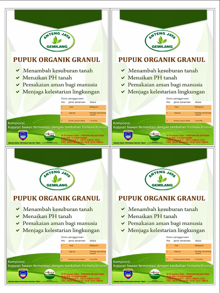 Pupuk Organik Granul PDF | PDF
