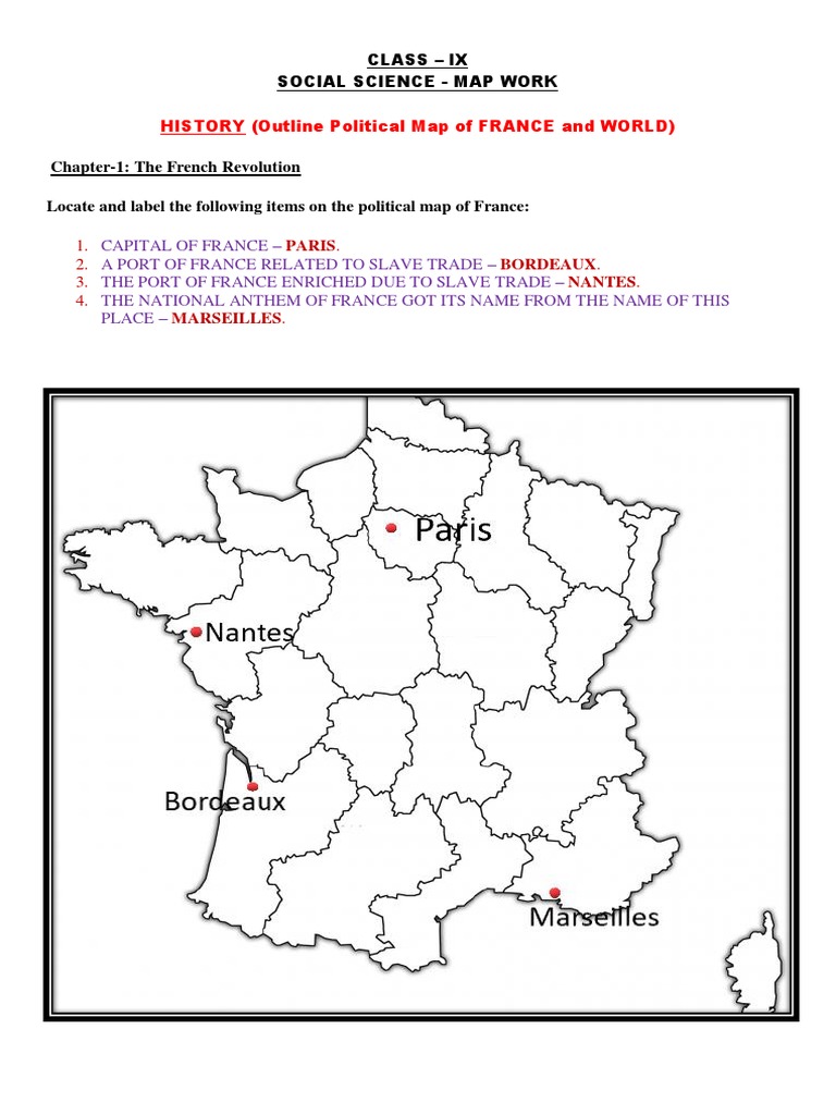 Maps For Annual Exam - Class Ix PDF | PDF