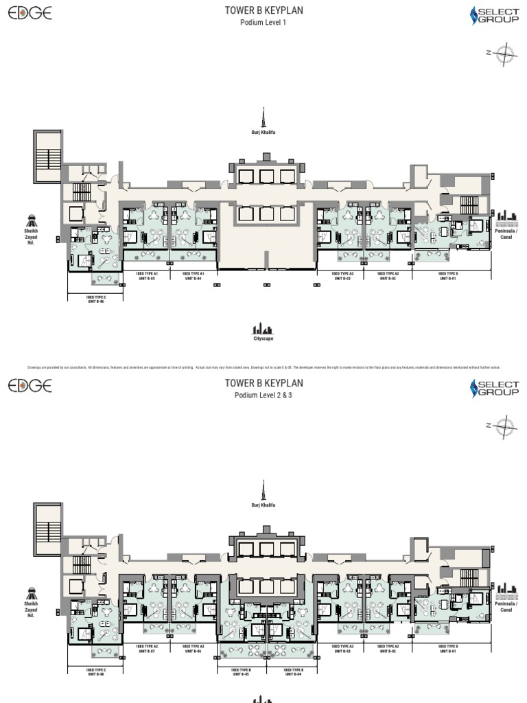 The EDGE - Tower B - Key Plan PDF | PDF