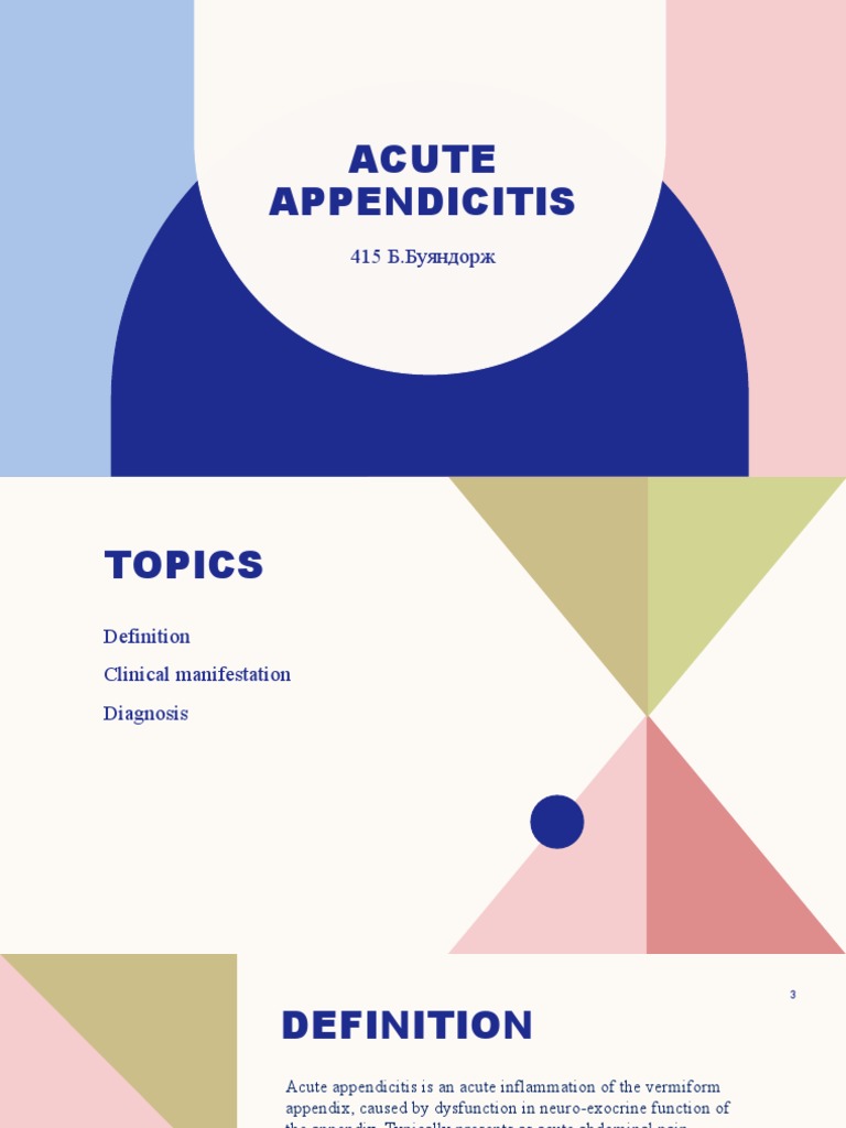 Acute Appendicitis: Diagnosis & Signs | PDF | Self-Improvement