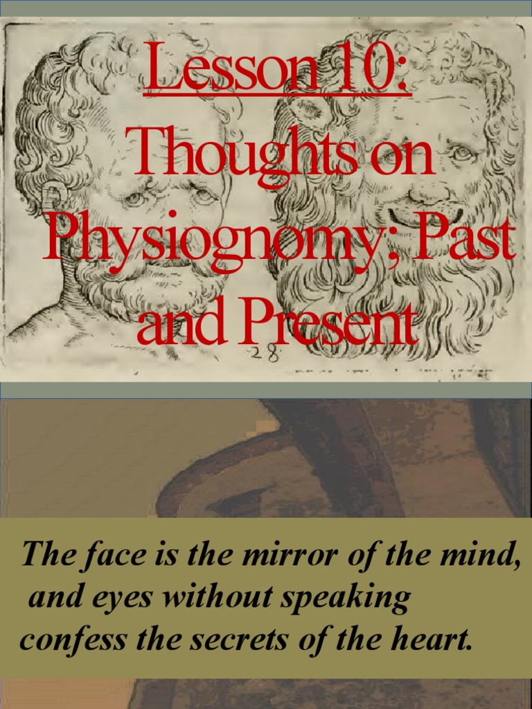 Lesson 10 Physiognomy | PDF | Michel De Montaigne | Essays (Montaigne)