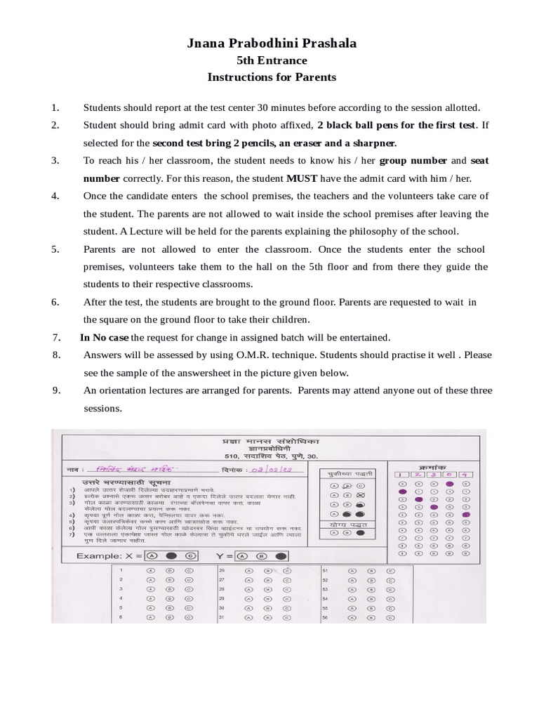 JPP 5th English Instructions 2021 PDF | PDF