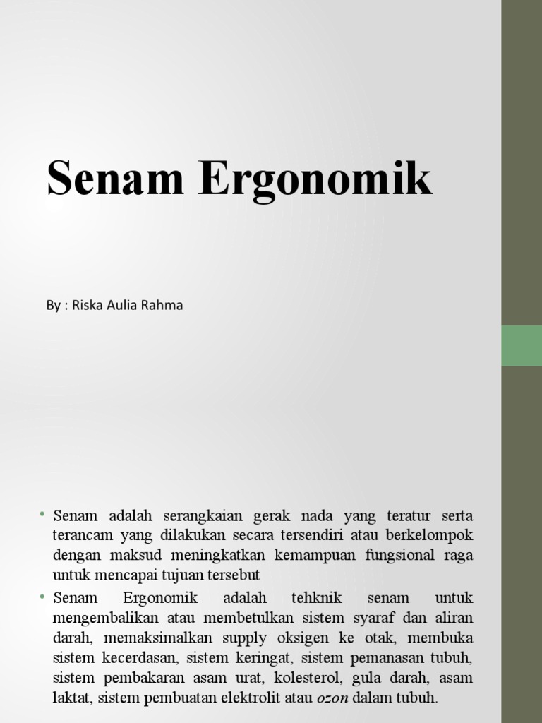 Senam Ergonomik | PDF