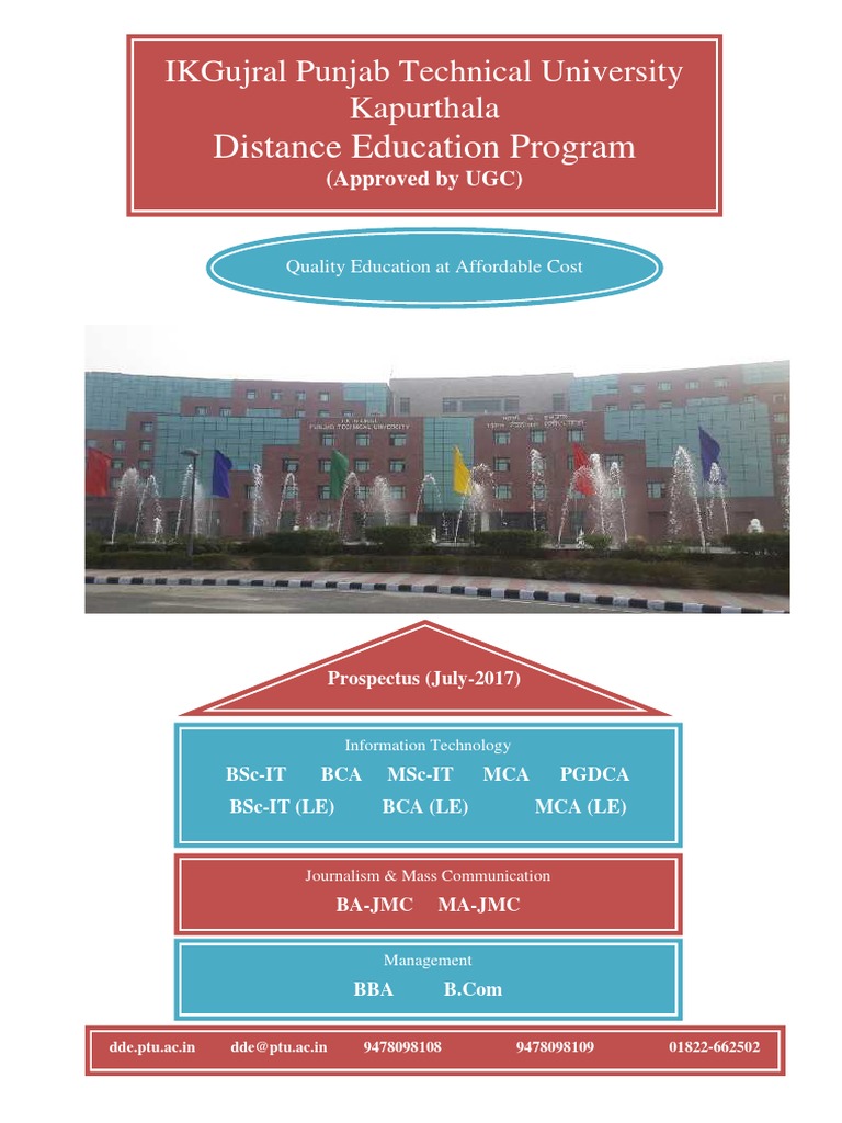 IKG-PTU Distance Education Overview | PDF