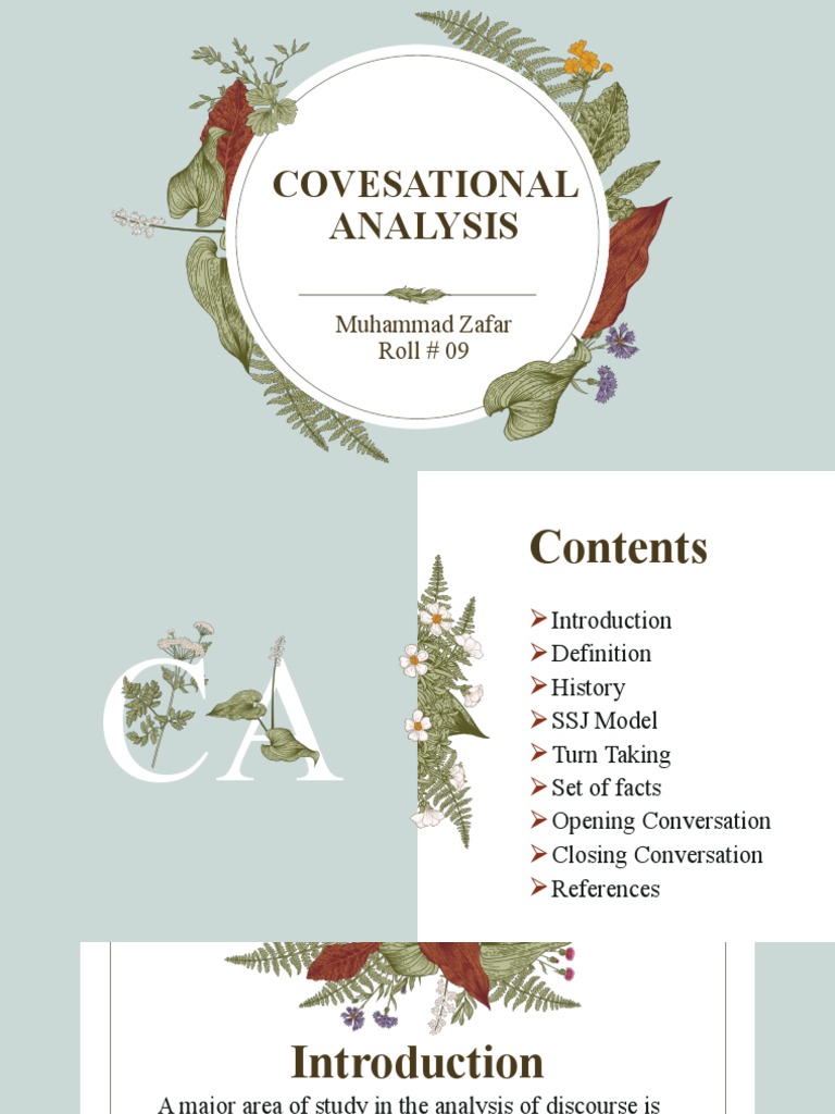 Conversational Analysis | PDF | Foreign Language Studies