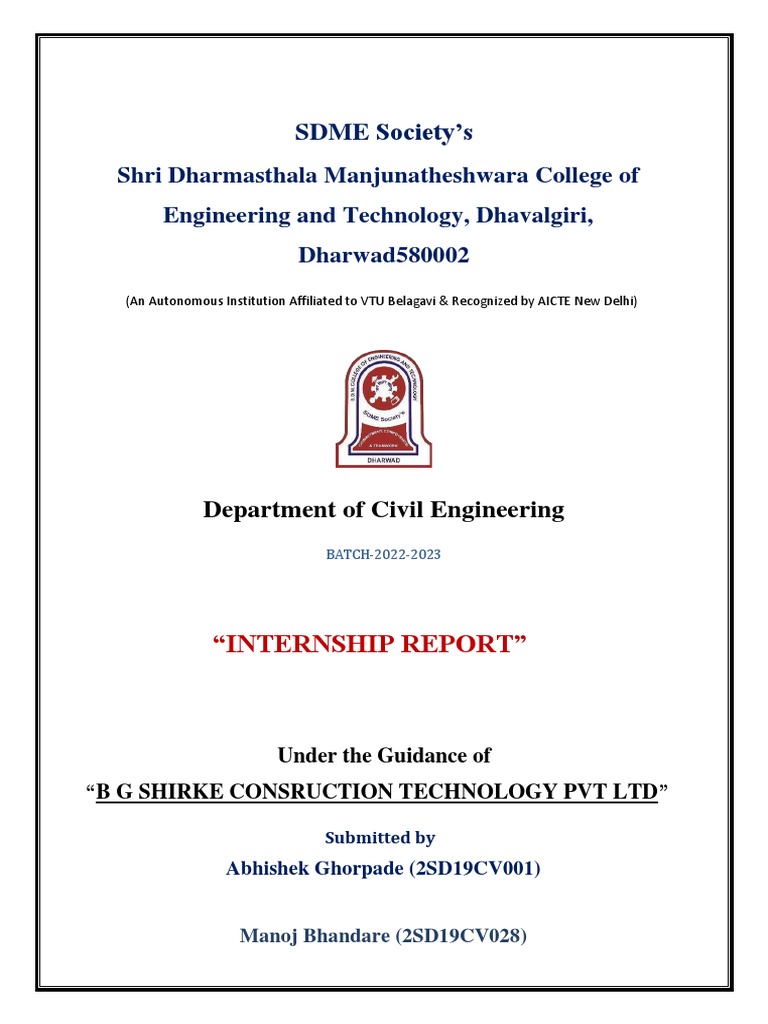Internship Report PDF | PDF | Stairs | Concrete