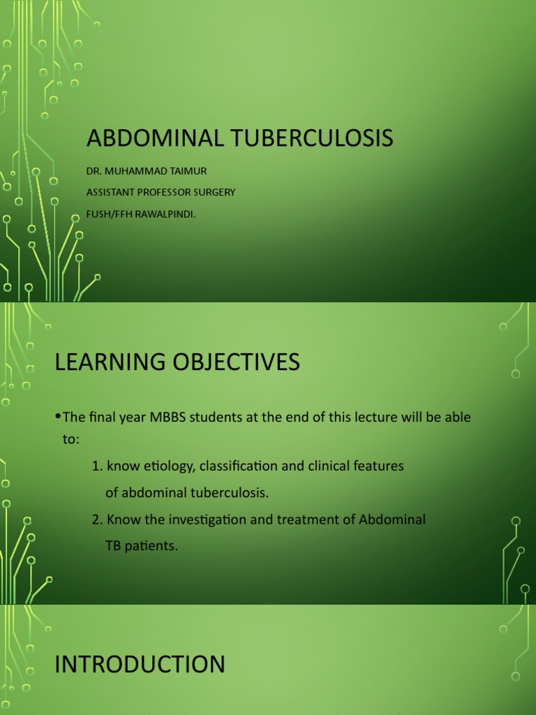 Abdominal Tuberculosis: Diagnosis & Treatment | PDF