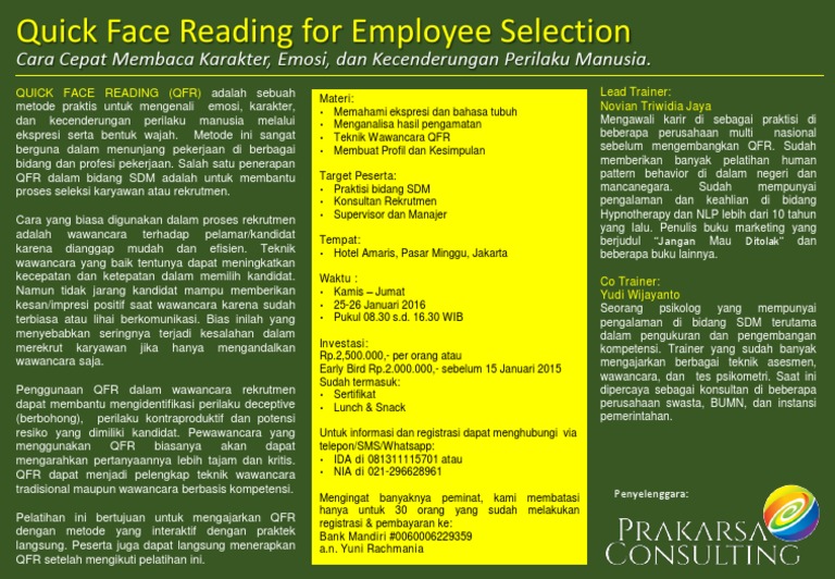 Brosur Face Reading | PDF