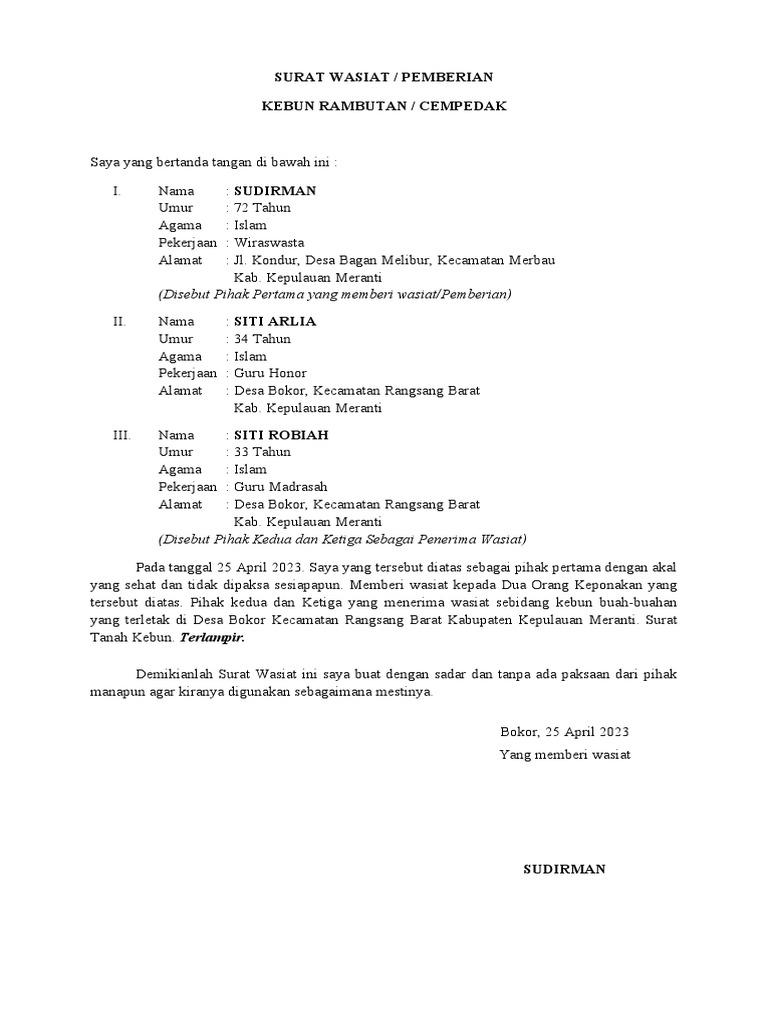 Surat Keterangan Saksi | PDF