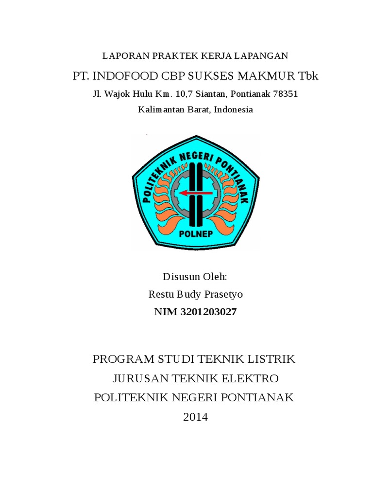 Pt. Indofood CBP Sukses Makmur TBK: Laporan Praktek Kerja Lapangan | PDF