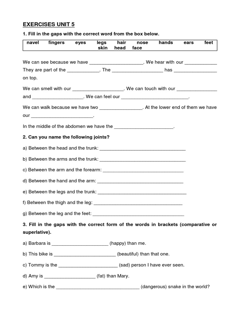 Parts of The Body PDF | PDF