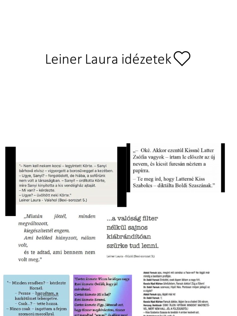 Leiner Laura Idézetek Pdf