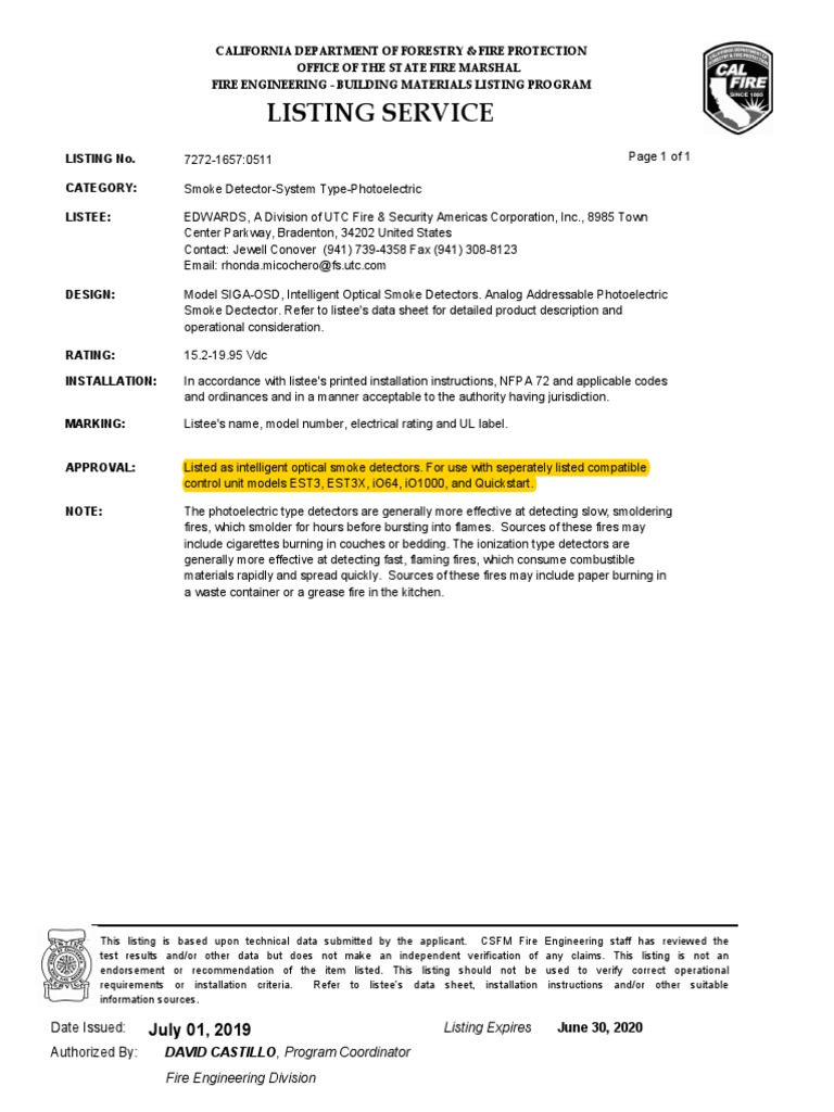 Edwards CSFM 0511 SIGA-OSD | PDF