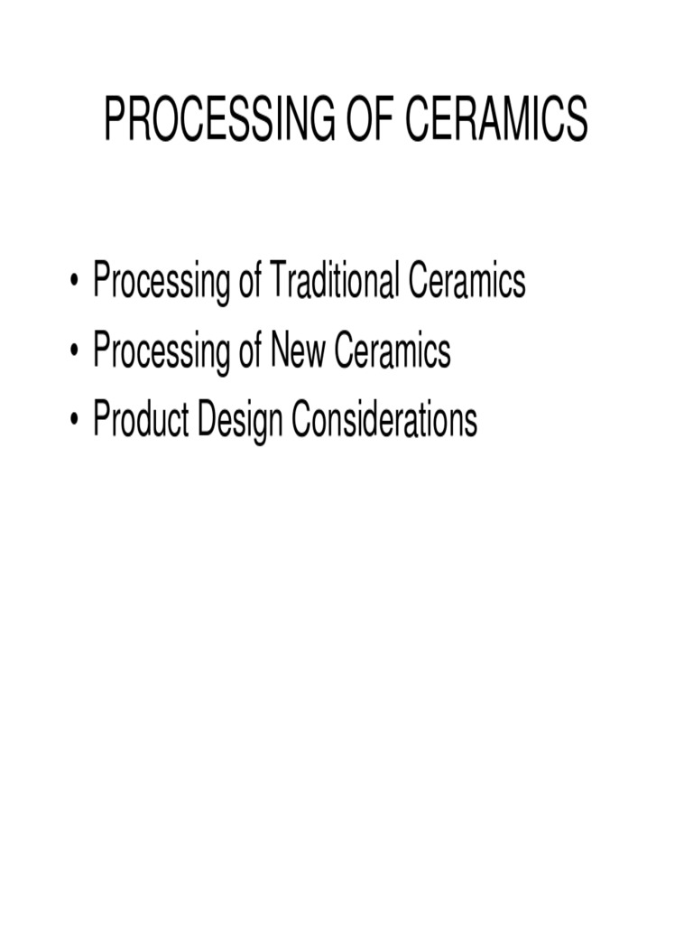 Ceramics Processing PDF | PDF | Mill (Grinding) | Sintering