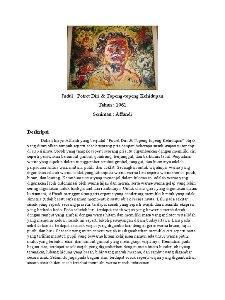 Karya Apresiasi Seni Lukisan Affandi | PDF