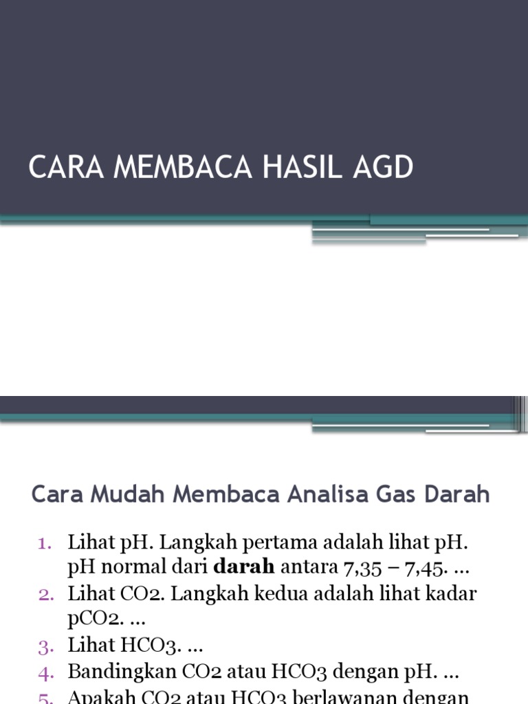 Cara Membaca Hasil Agd | PDF