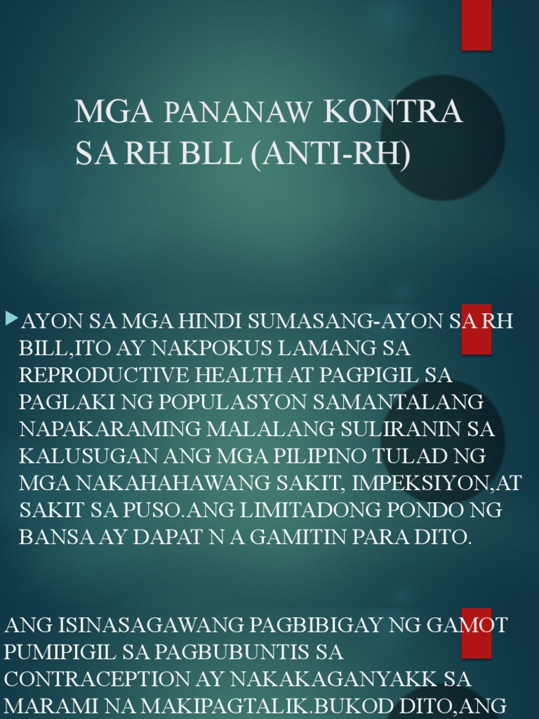 Anti-RH Bill Perspectives in PH | PDF | Social Science | Self-Improvement