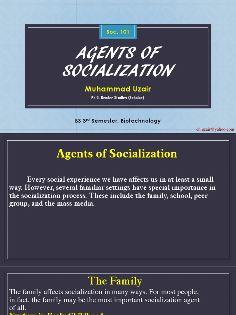 Family and Agents of Socialization | PDF