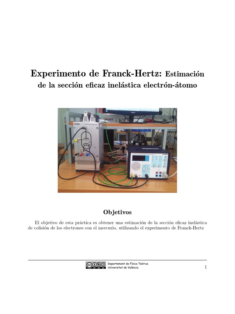 Guión Práctica Franck - Hertz Lab Cuántica Física UV | PDF | Ciencias ...