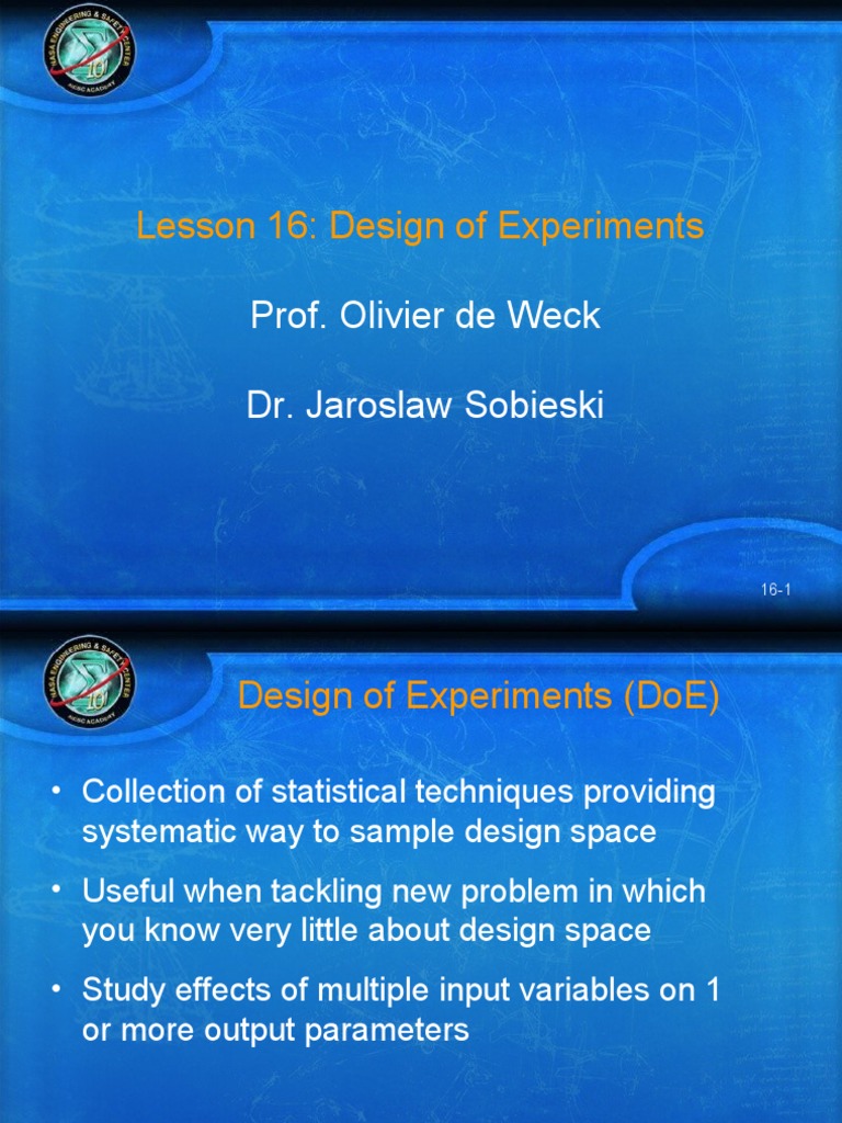Lesson 16 Designof Experimentsv 2 | PDF | Design Of Experiments ...