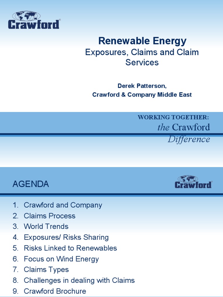 Exposures, Claims, and Claim Service - Mr. Derek Patterson | PDF